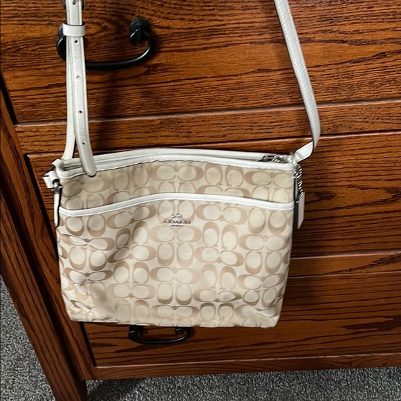Coach | Bags | Coach Cream Signature Crossbody Bag | Poshmark
